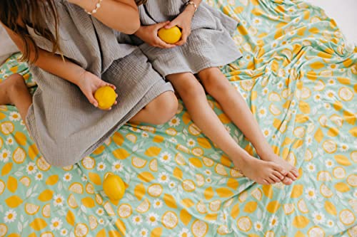 Copper Pearl Jumbo Premium Knit 3 Layer Stretchy Throw Blanket Lemon
