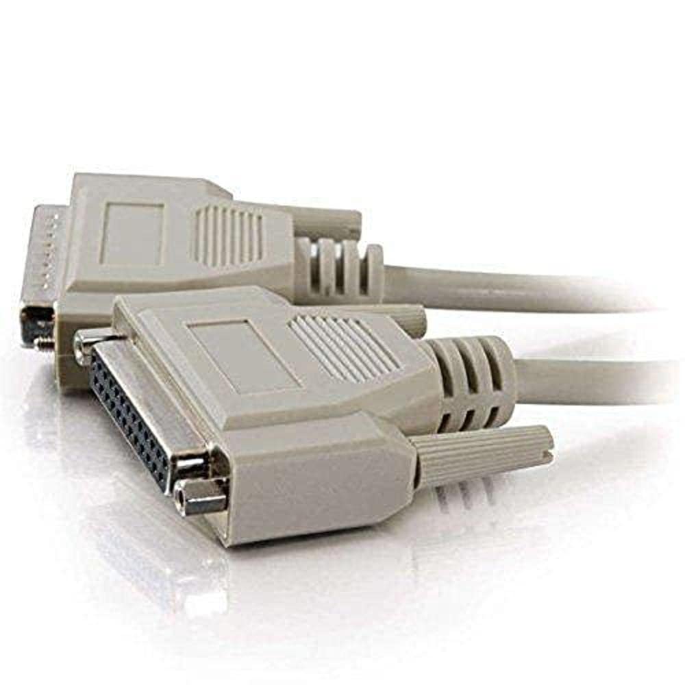 CTG Legrand - C2G DB25 M/F RS232 Serial Extension Cable with Male and Female DB25 Connectors, Beige PC Extension Cable, 3 Foot Serial Port Cable, 1 Count, C2G 02654