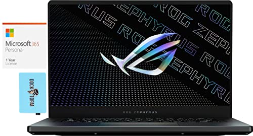 ASUS ROG Zephyrus G15 Gaming & Business Laptop (AMD Ryzen 9 5900HS 8-Core, 16GB RAM, 4TB PCIe SSD, GeForce RTX 3080, Win 11 Pro) with MS 365 Personal, Hub