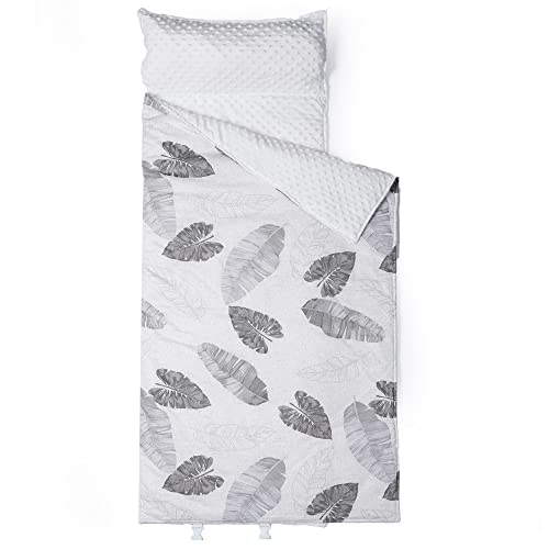 Bunnikins & Clover Toddler Nap Mat with Removable Pillow, Nap Mats for Preschool, Easy Clean Toddler Nap Pad for Kindergarten, Kids Sleeping Bag for Travel Camping