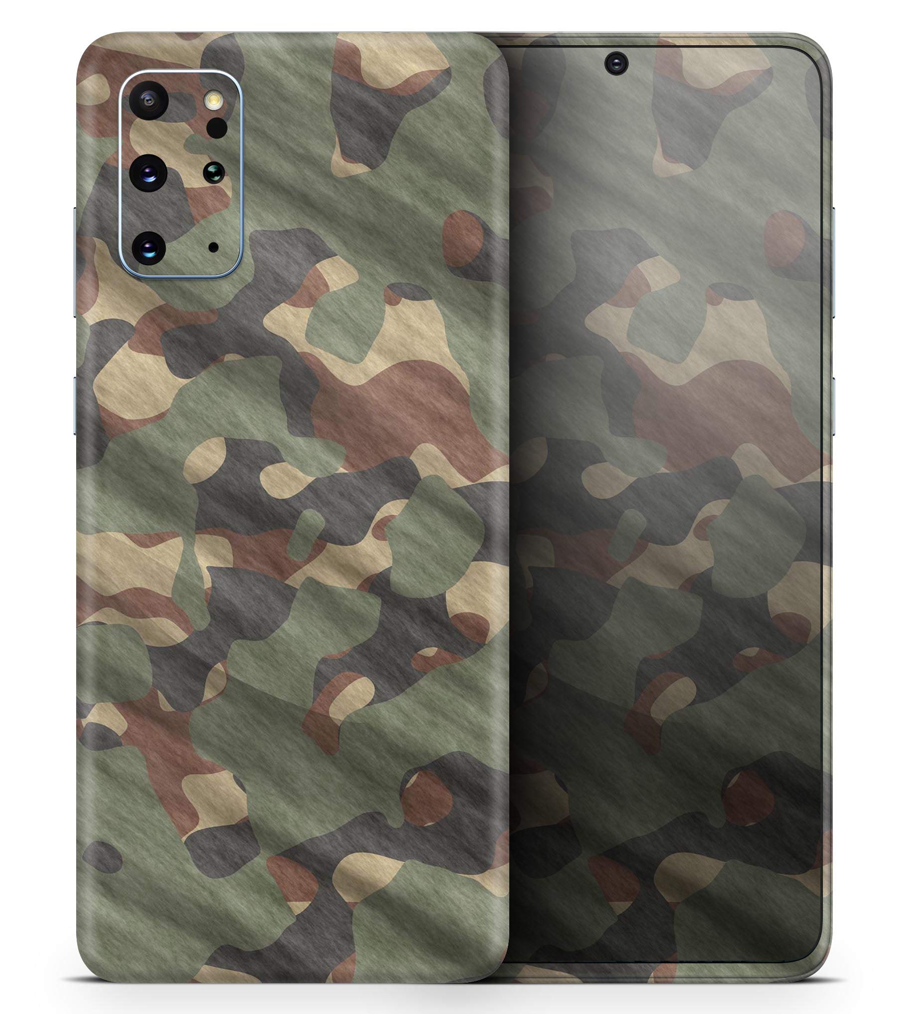 DesignSkinz Traditional Camouflage Fabric Pattern Protective Vinyl Decal Wrap Skin Cover Compatible with The Samsung Galaxy S20 (Screen Trim & Back Glass Skin)