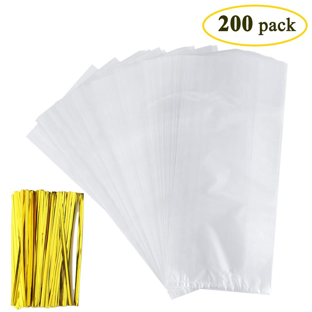 Belinlen 200 Count Bread Loaf Bags With Free Twist Ties (200 Pack)