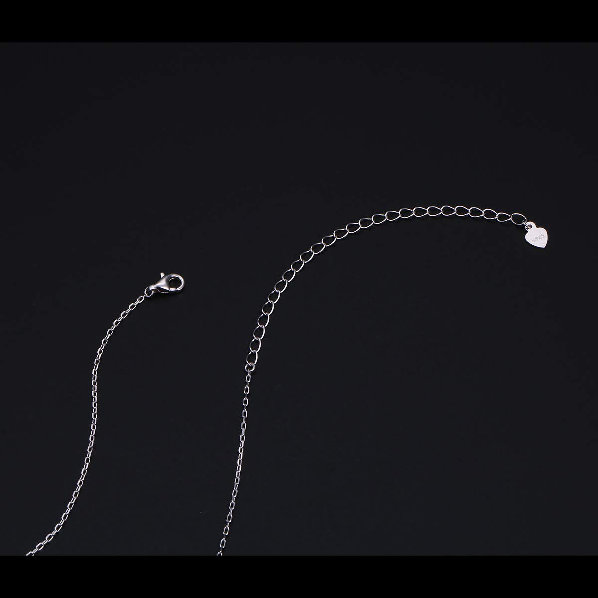 DAOCHONG S925 Sterling Silver Choker Infinity Clavicle Short Pendant Necklace for Women Jewelr