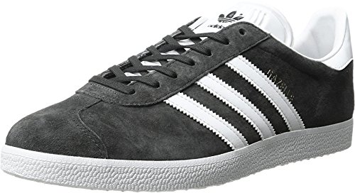 adidas Originals Gazelle Foundation Dark Grey Heather Solid Grey/White/Gold Metallic 10