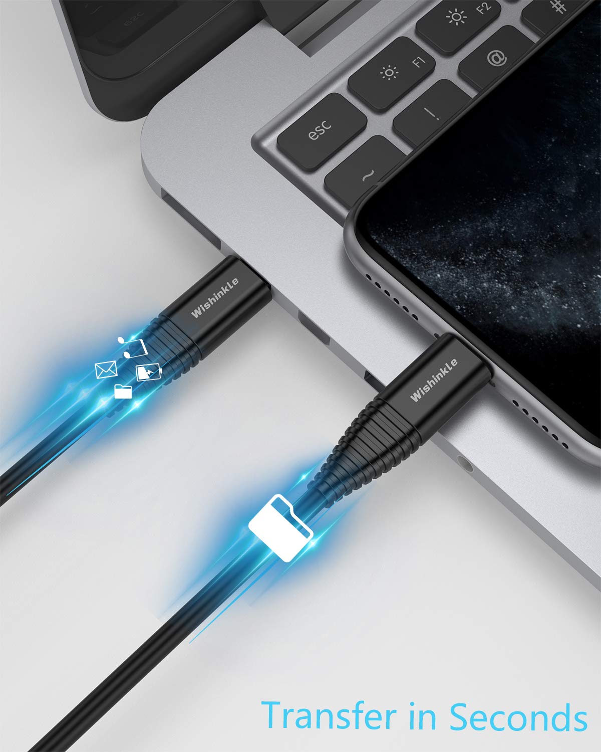 Wishinkle USB C to Lightning Cable 3.3ft iPhone 12 Charger [Apple MFi Certified] Type C to iPhone Cable for iPhone 12 11 Pro/X/8/8 Plus, iPad, Airpods Pro and More (B07XGVZHK3)