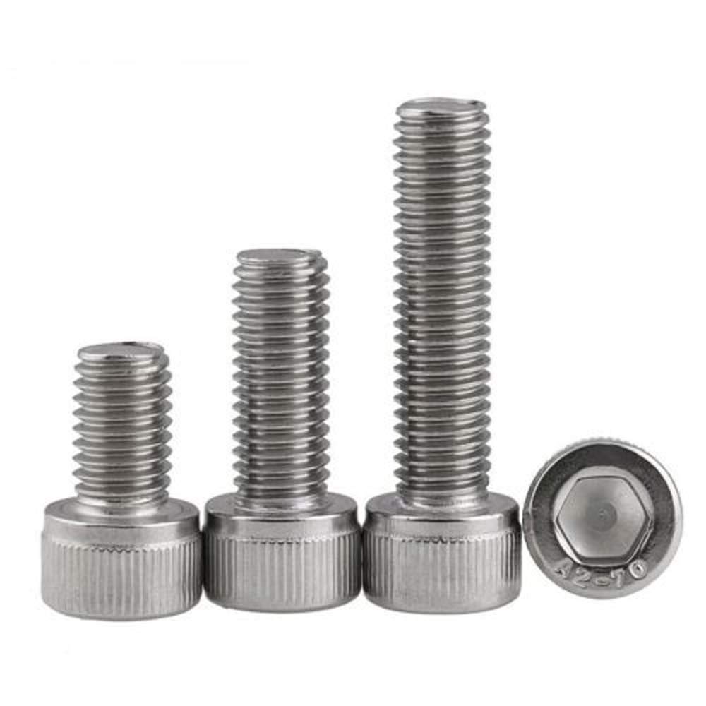 M8x12mm 2Pcs Socket Cap Screws Hex Head Allen Bolts DIN912 304 Stainless Steel (M8x12mm, 2Pcs)