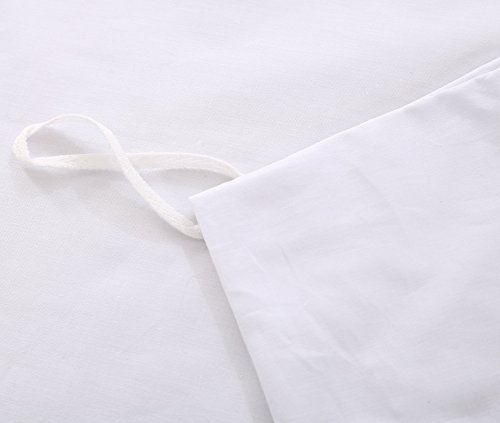 Colourful Snail 100-Percent Cotton Duvet Cover Set, Hidden Zipper Closure, Ultra Soft, Easy Care and Durable, Simple Bedding Style, Twin, White