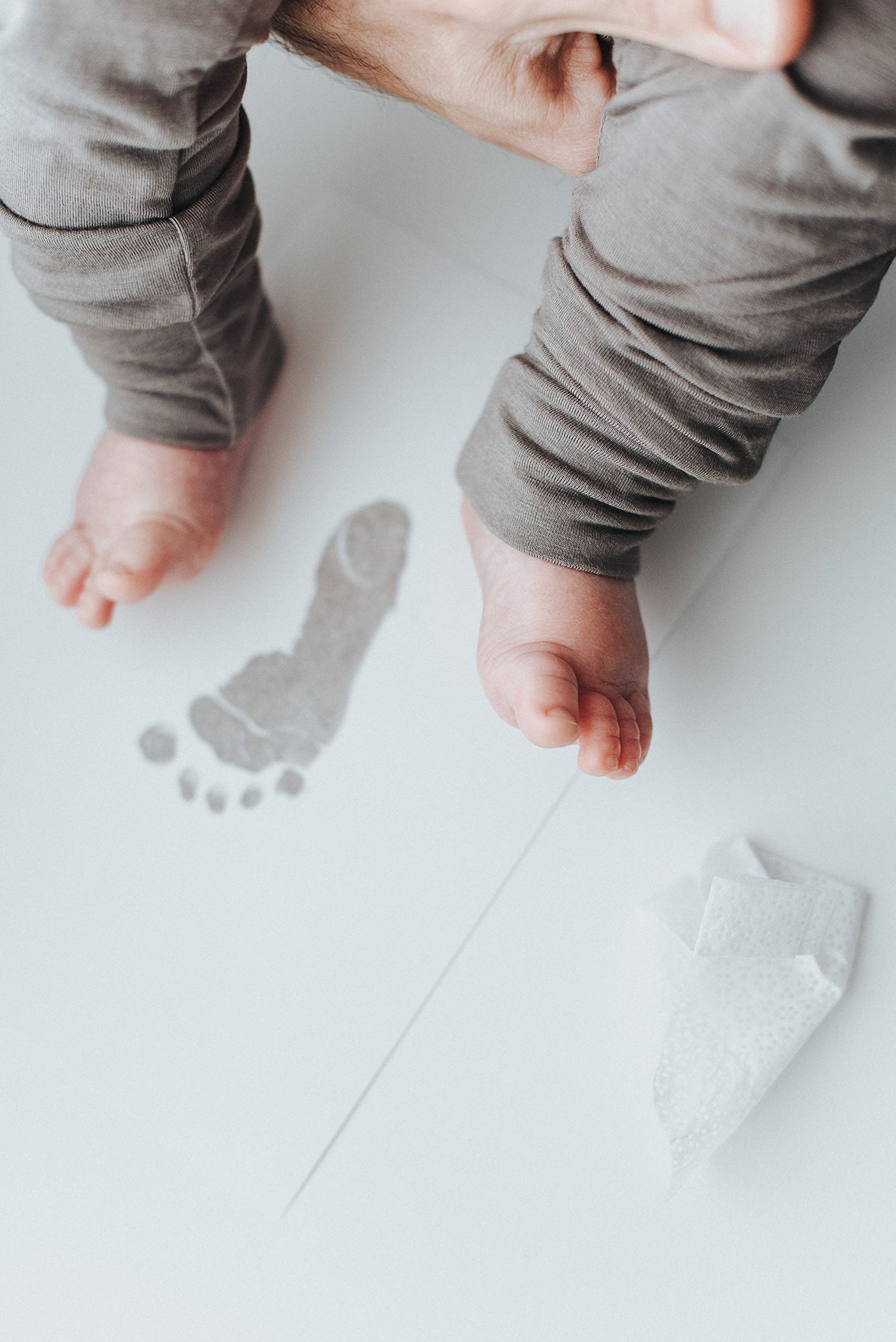 Mushybooks Inkless Print Kit - Baby Hand and Footprint Maker - Keepsake - Non-Toxic - Baby Safe