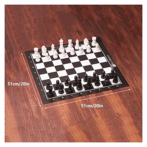 Chess Board Game Portable Chess Checkers Set,Folding Roll Up Chess Game for Outdoor Activities Chess Sets Travel Chess Set