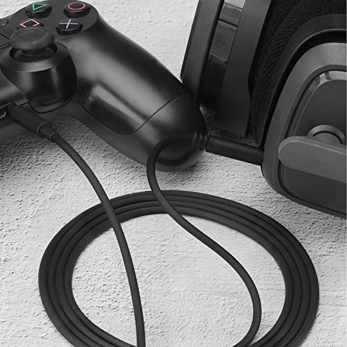 GEEKRIA Audio Cable Compatible with Astro A40 tr, A40, A30, A10 Gen 2, A10 Gaming Headsets Cable / 5 Steps to 4 Steps, 3.5mm to 3.5mm Male AUX Replacement Cord (6 ft/1.7 m)