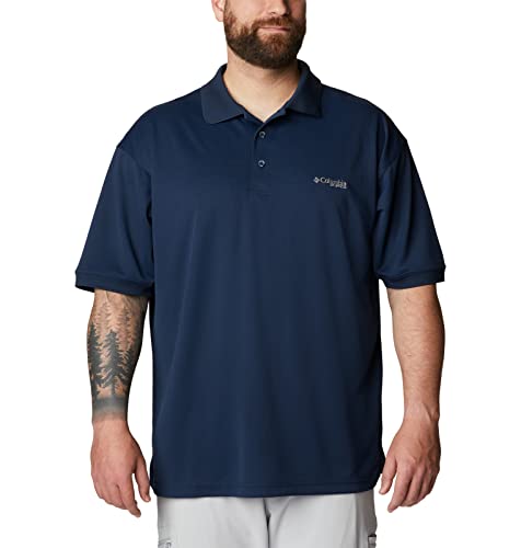 Columbia Men's PFG Perfect Cast Polo Shirt, Breathable, UV Protection Collegiate Navy