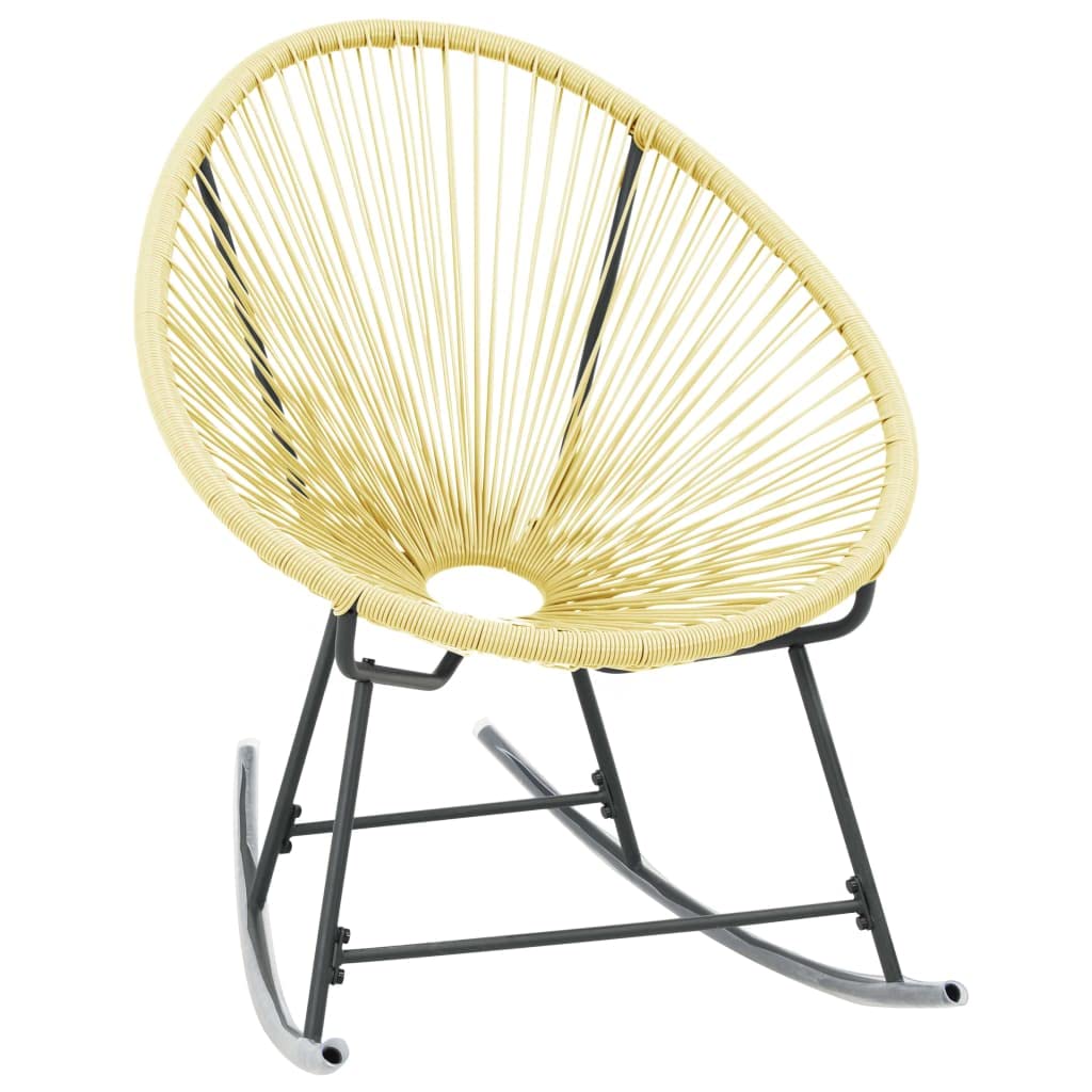 vidaXL Outdoor Acapulco Chair ā Comfortable and Stylish Poly Rattan Outdoor Chair in Beige Color ā Easy-Clean, Weather-Resistant, and Durable