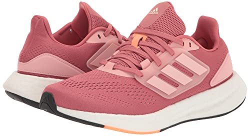 adidas Women's Pureboost 22 Running Shoe, Wonder Red/Wonder Mauve/Beam Orange, 9