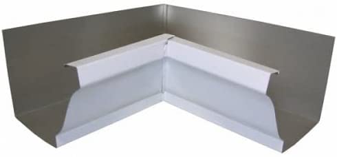 6" Outside Box Miter Professional brand heavy gauge aluminum K-Style Gutters, Gutter Corner, Mitre