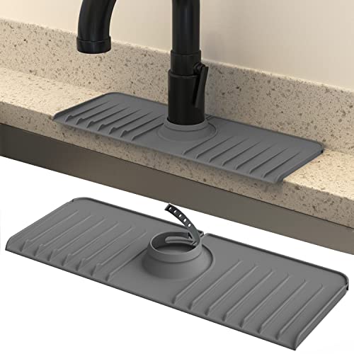 Actoridae Faucet Sink Splash Guard Water Catcher Mat with foldable trap for Kitchen & Bathroom Countertop Protect Suit for 2.5" Single Faucet