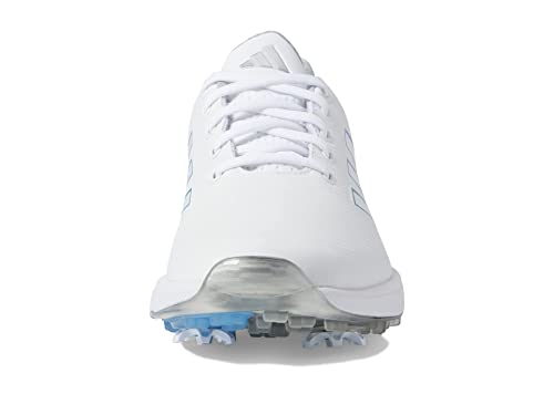 adidas Women's ZG23 Golf Shoes, Footwear White/Blue Fusion Metallic/Silver Metallic, 5.5
