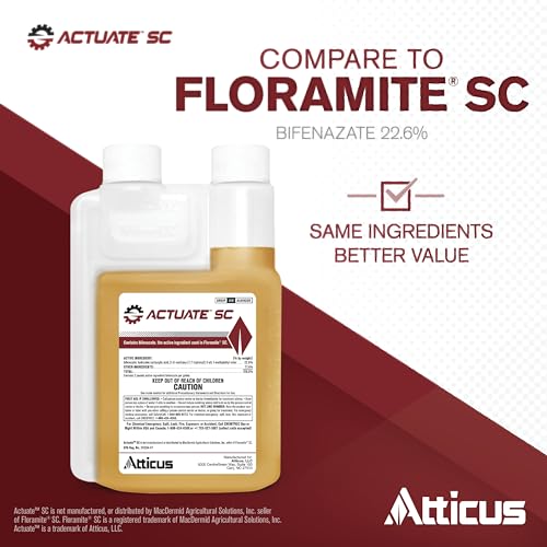 Actuate SC Bifenazate Miticide (8 oz) by Atticus (Compare to Floramite) β Long Lasting Mite Control in Interior and Exterior Landscapes