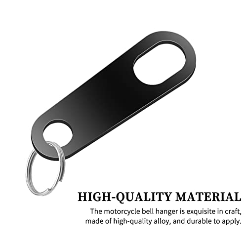 CHIMUYU Guardian Luck Bell Hanger 4 PCS Bike Motorcycle Bell Hangers with 4 PCS Split Rings (Black)