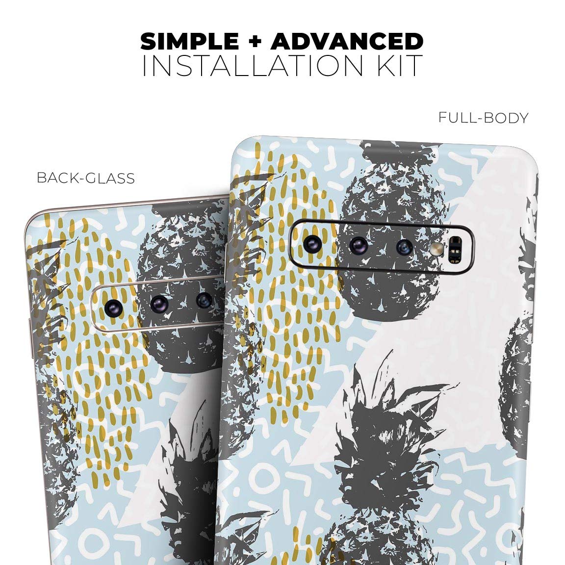 DesignSkinz Retro Summer Pineapple v5 Protective Vinyl Decal Wrap Skin Cover Compatible with The Samsung Galaxy S20 (Screen Trim & Back Glass Skin)