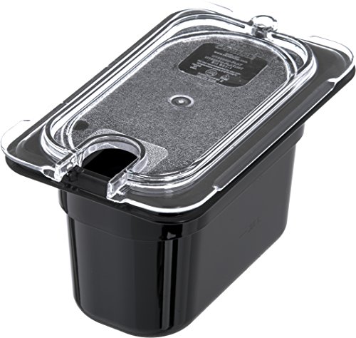Carlisle FoodService Products 3068703 Plastic Food Pan, 1/9 Size, 4 Inches Deep, Black (Pack of 6)