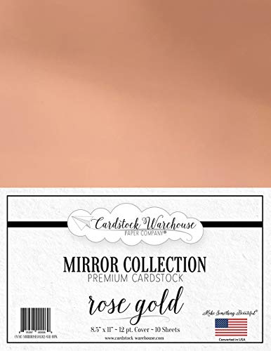 Mirror Rose Gold Mirricard Cardstock - 8.5 X 11 inch - 100 lb / 12Pt - 10 Sheets from Cardstock Warehouse