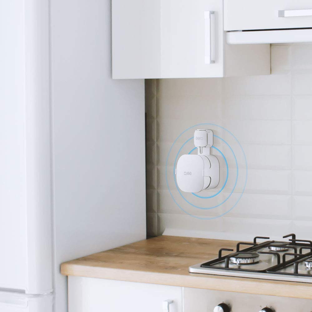 Wall Mount Holder for EERO Mesh WiFi System, Simple and Sturdy Wall Mount Bracket Holder for EERO Mesh WiFi Router Without Messy Wires or Screws (1 Pack-White)