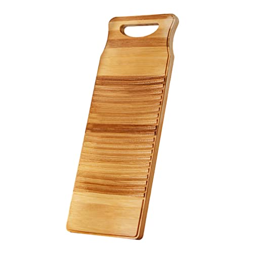 Cabilock Washboard Thickened Wooden Washboard for Laundry Home Wooden Laundry Washboard