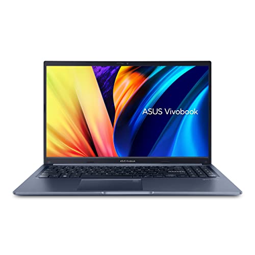 ASUS VivoBook 15 Slim Laptop, 15.6" FHD Display, Intel Core i7-1260P CPU, Intel Iris Xe Graphics, 8GB RAM, 512GB SSD, Fingerprint Sensor, Windows 11 Home, Quiet Blue, F1502ZA-DS72