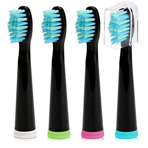 GSParts Replacement Brush Heads for Fairywill Soft Bristle Black 8 Pack FW-917 507 508
