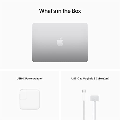 Apple 2022 MacBook Air M2 Chip (13-inch, 8GB RAM, 512GB SSD Storage) (QWERTY English) Silver (Renewed Premium)