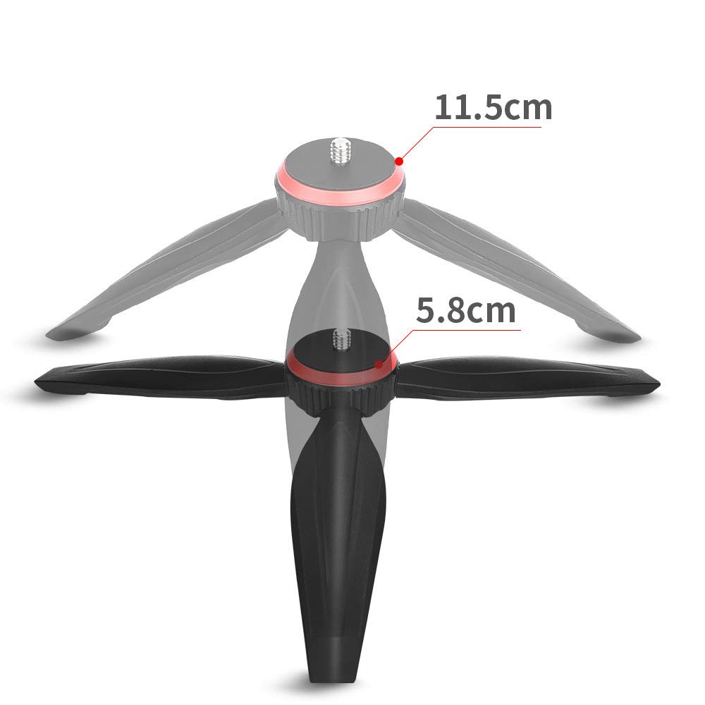 Adjustable Leg Angles Tripod Stand Compatible for OSMO Mobile 3 2 OM4 Gimbal Selfie Stick Monopod Osmo Handle Grip Stabilizer(Black)