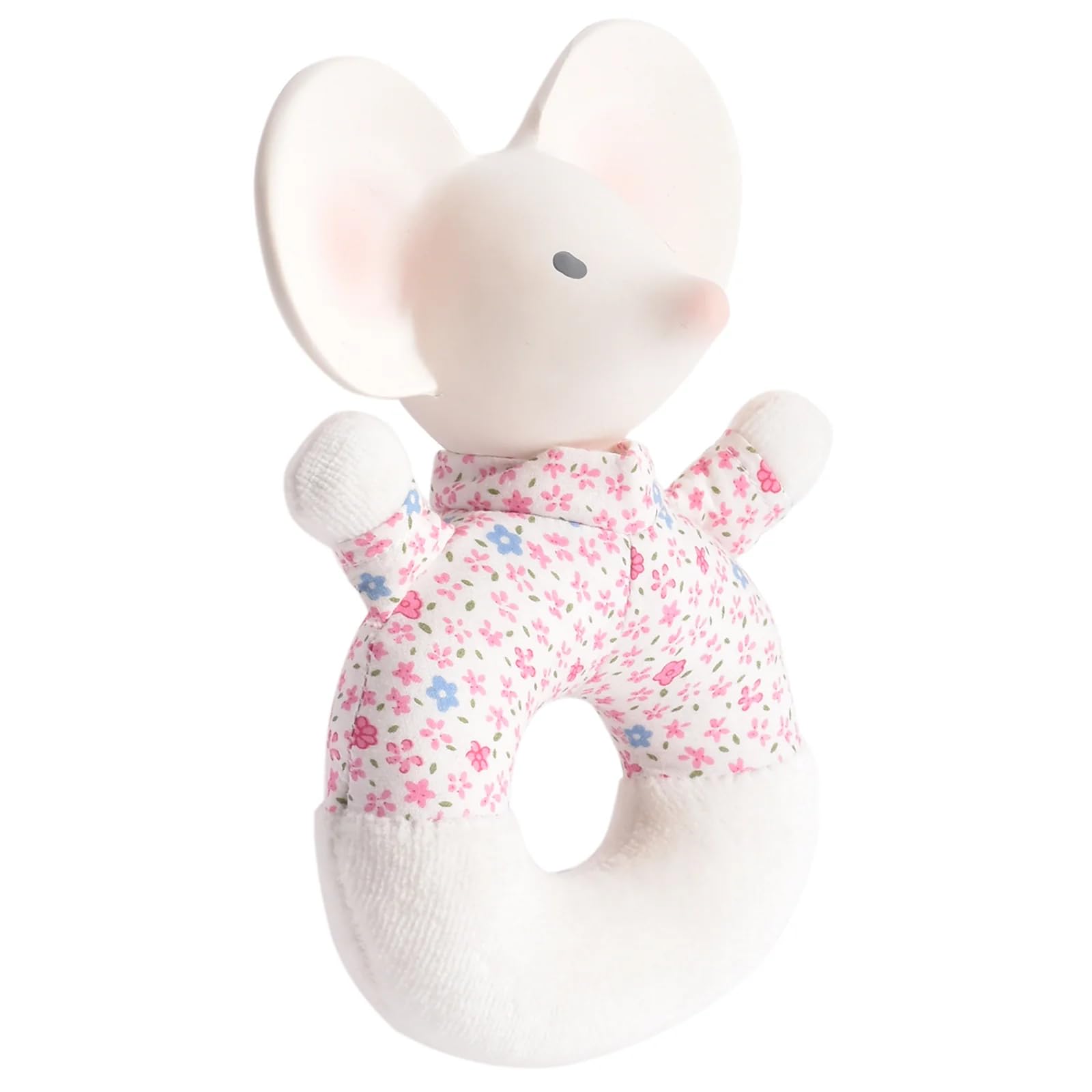 Tikiri Meiya The Mouse Soft Rattle with Rubber Head (Pink)