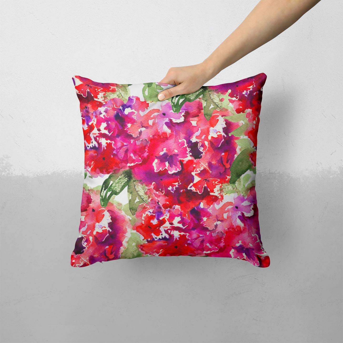 iiRov Tropical Hydrangea Flowers - Custom Decorative Home Decor Indoor or Outdoor Throw Pillow Cover Plus Cushion Set for Sofa, Bed or Couch (Pillow CASE Cover Plus Cushion)
