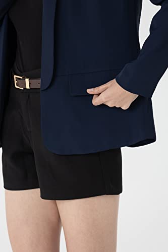Beninos Womens Casual Long Sleeve Blazer Jackets with No Button (807 Navy, XS)