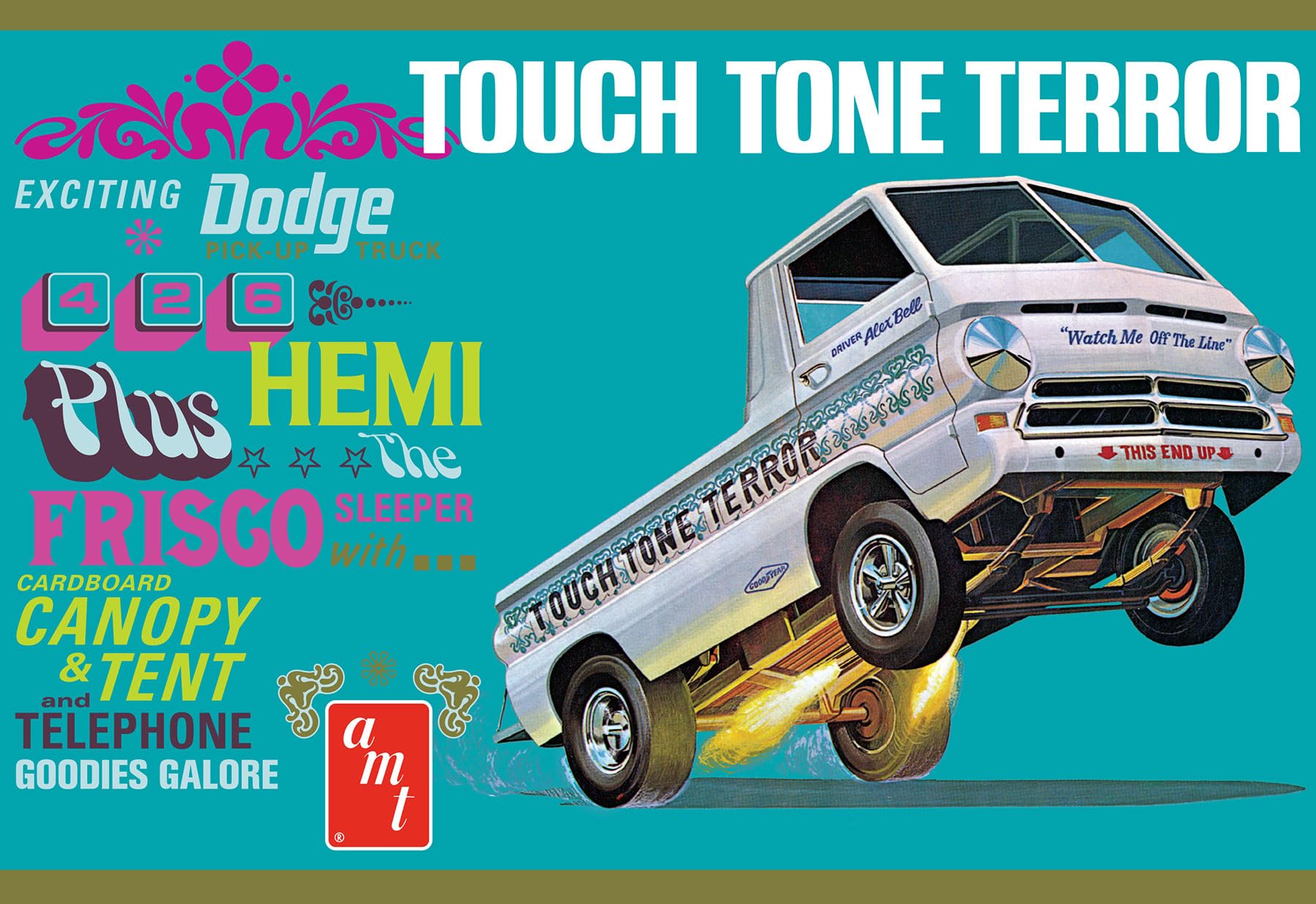 AMT 1966 Dodge A100 Pickup Touch Tone Terror 1:25 Scale Model Kit