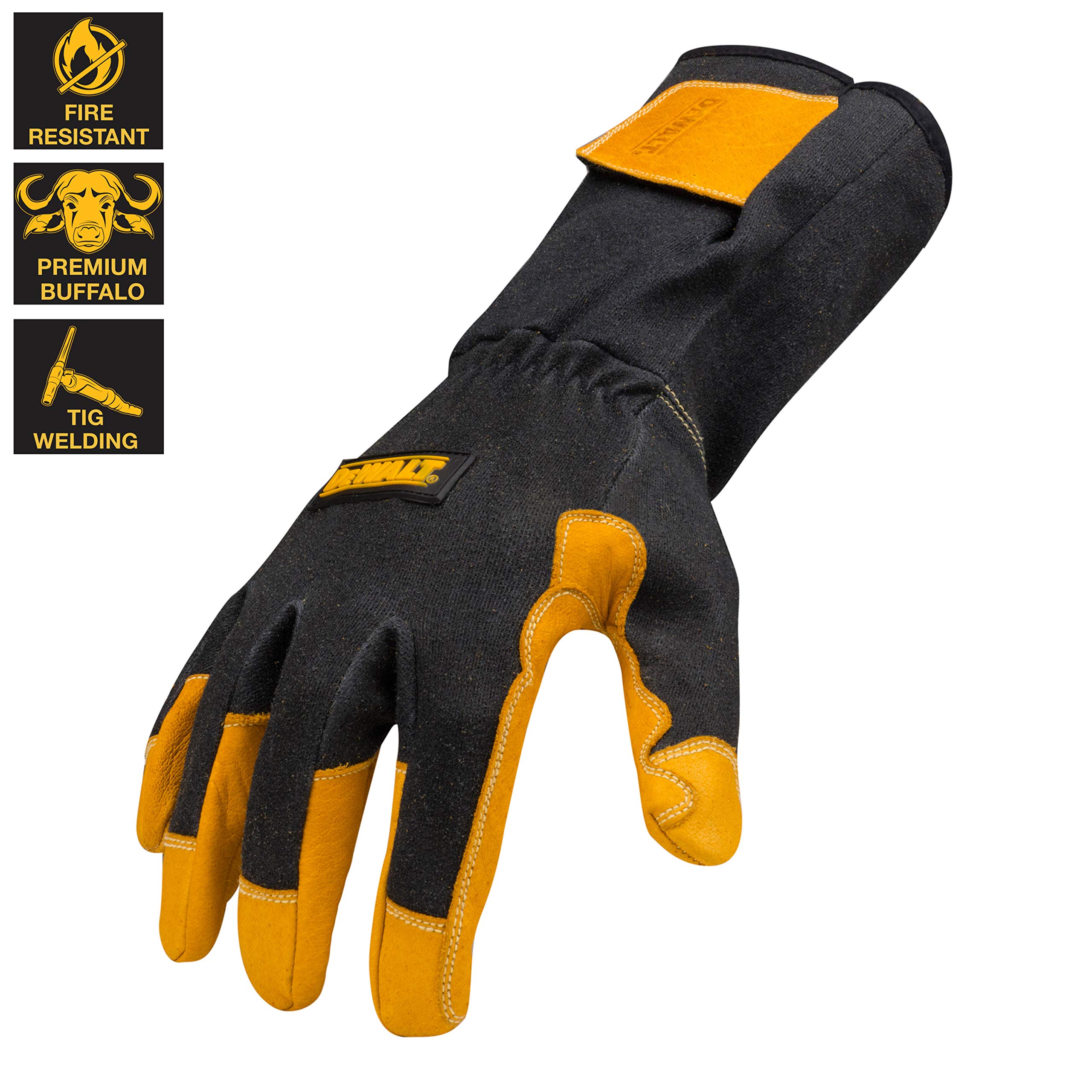 DEWALT Premium TIG Welding Gloves, Adjustable, Gauntlet-Style Cuff, Large