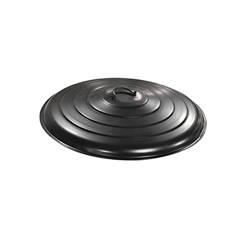 Backyard Creations 31 Inch Fire Pit Round Heavy Duty Steel Ring Lid Burner Cover for Outdoor Patio Fireplace, Black, 7.5'' Heightx31'' Widthx31'' Depth