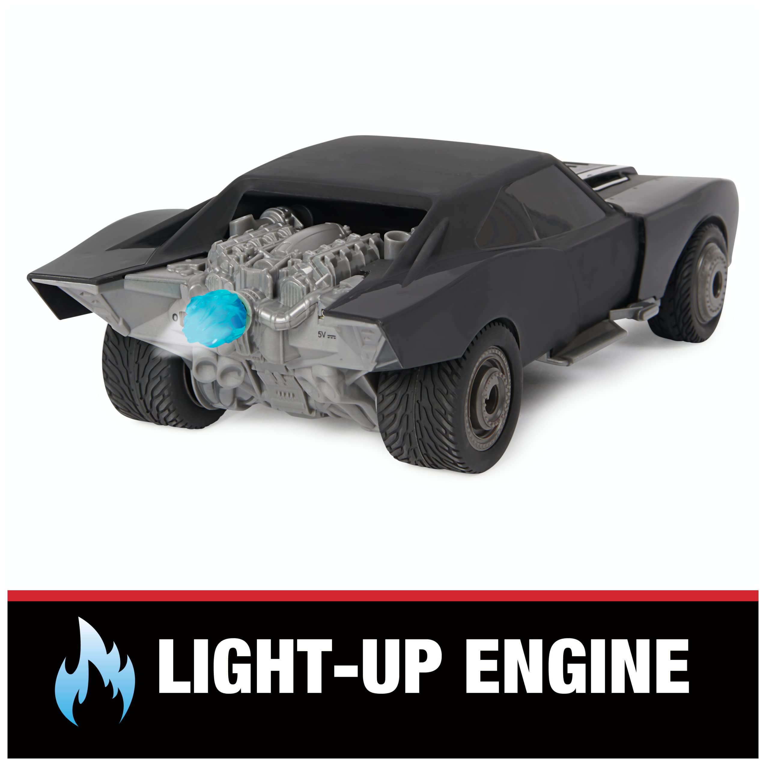 DC Comics, The Batman Turbo Boost Batmobile, Remote Control Car with Official Batman Movie Styling Kids Toys for Boys and Girls Ages 4 and Up