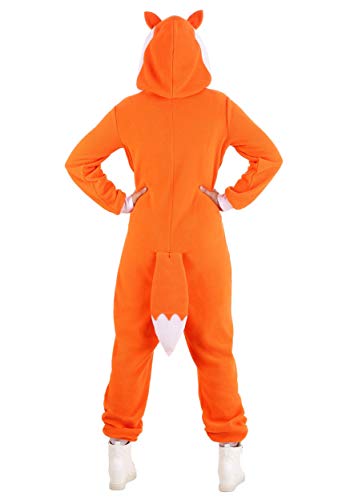 Cozy Fox Costume Adult Fox Onesie Adult Pajama Costume Medium Orange, White