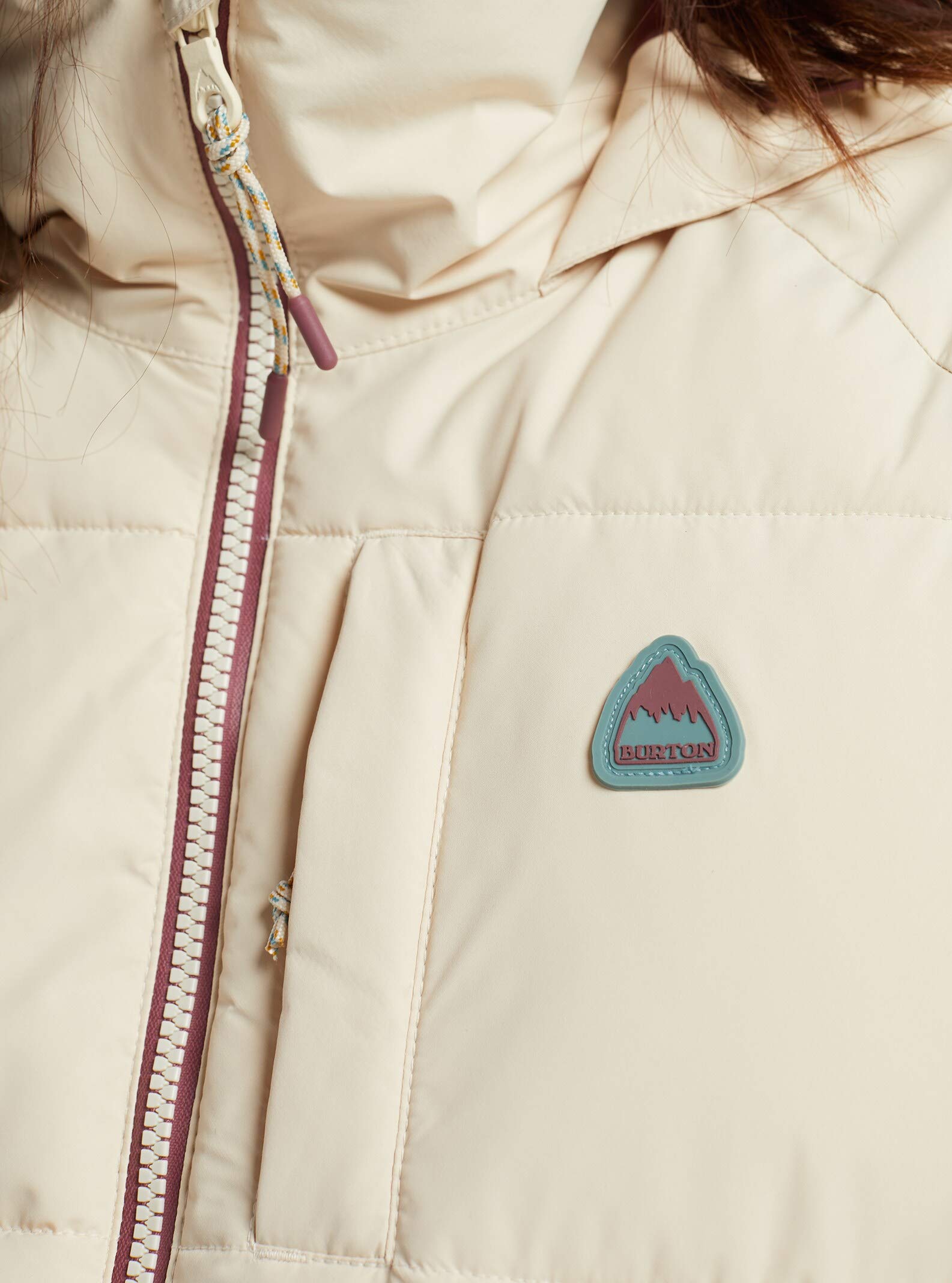 Burton Womens Keelan Jacket, Creme Brulee/Rose Brown, Large