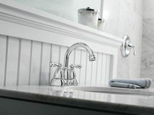 Moen WS84913 Banbury Two-Handle High Arc Bathroom Faucet, Chrome