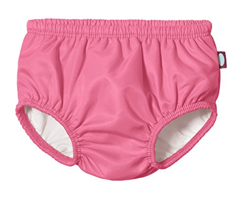 Made in USA Baby Girls and Boys Swim Diaper Cover Reusable LeakProof for Swimming Pool Lessons Beach, Bubblegum, 12-18 Months