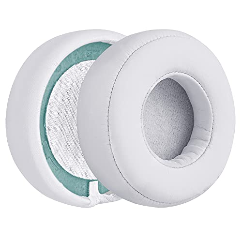 Geekria QuickFit Replacement Ear Pads for Monster Beats Pro Detox Headphones Ear Cushions, Headset Earpads, Ear Cups Repair Parts (White)