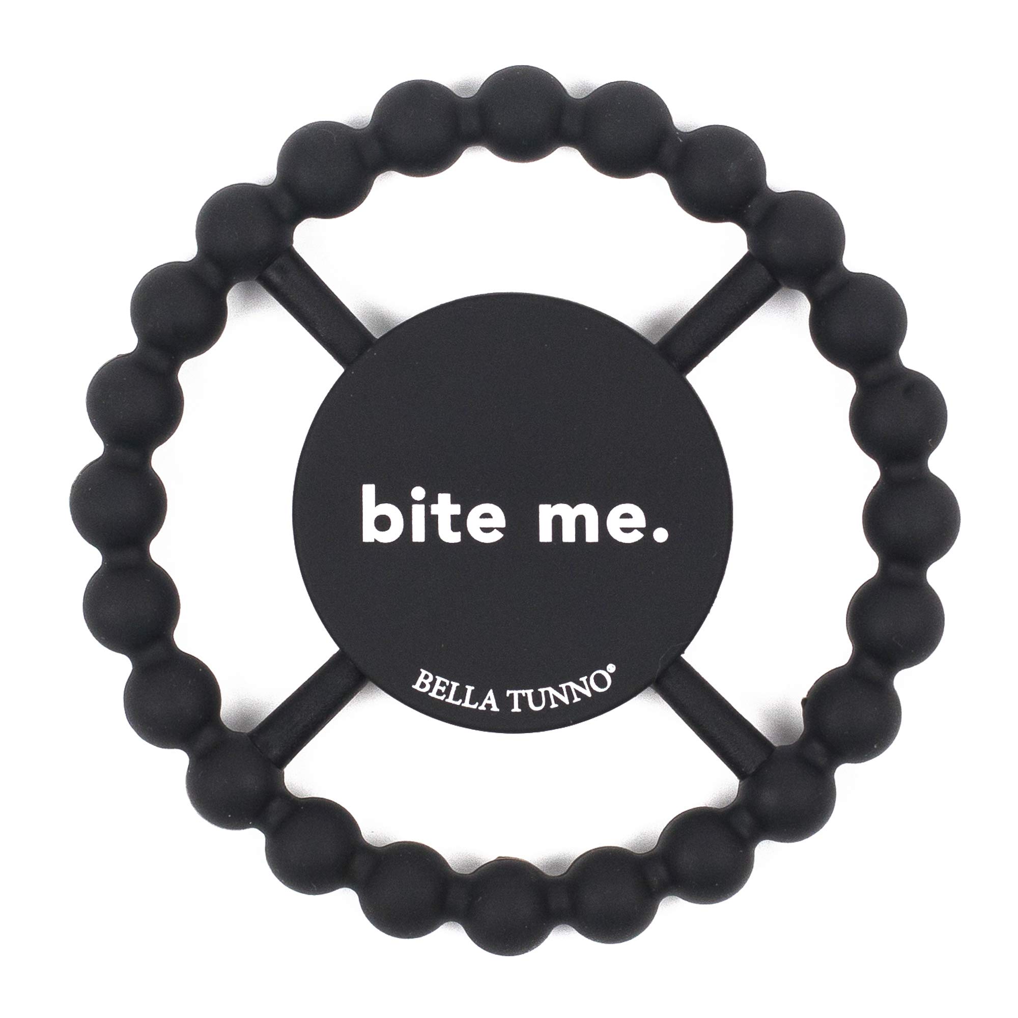 Bella Tunno Happy Teether – Soft & Easy Grip Baby Teether Toy, Silicone Teether Ring to Help Soothe Gums, Non-Toxic and BPA Free, Bite Me