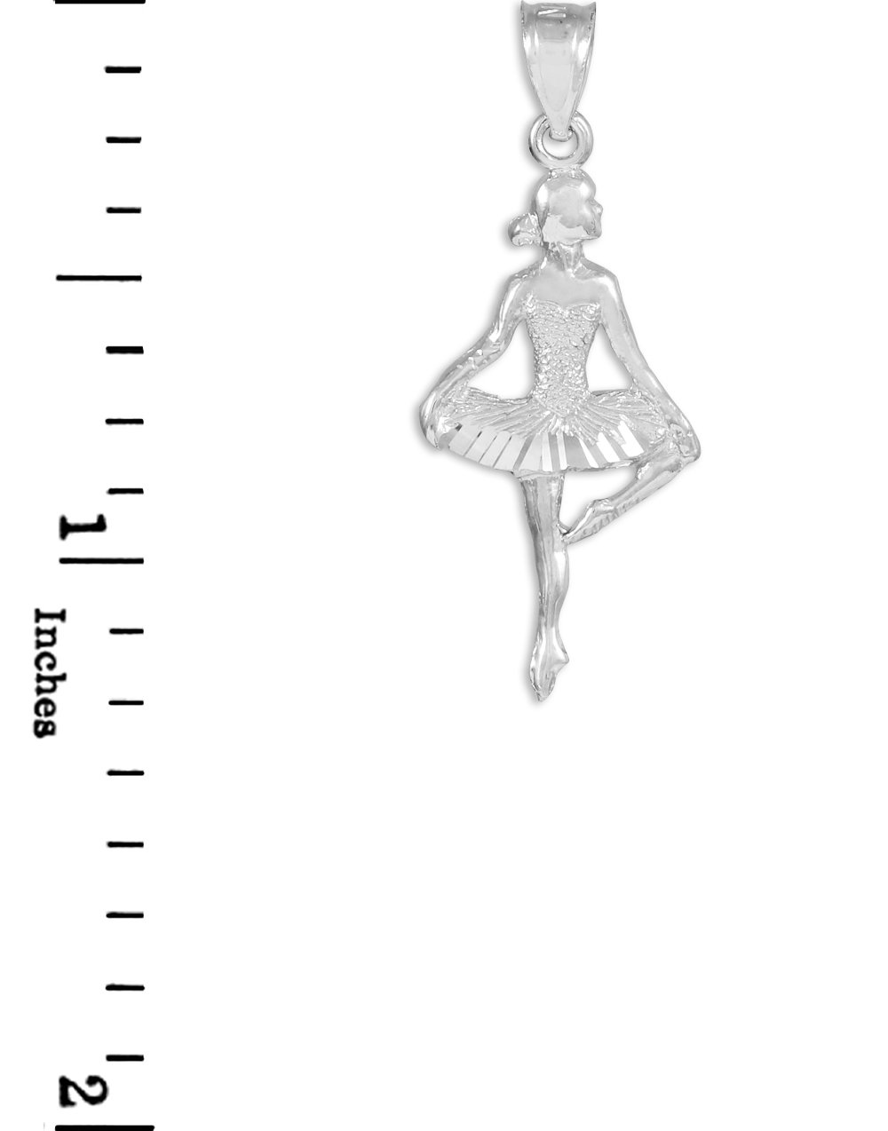 925 Sterling Silver Ballet Dancer Charm Pendant