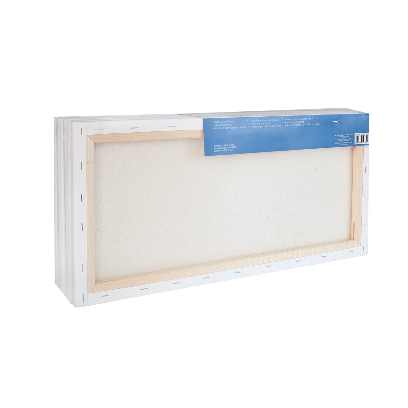 6 Count 10” x 20” Super Value Canvas by Artist's Loft Necessities - Acid Free Cotton Canvas for Paint, Acrylic, & Oils - 1 Pack