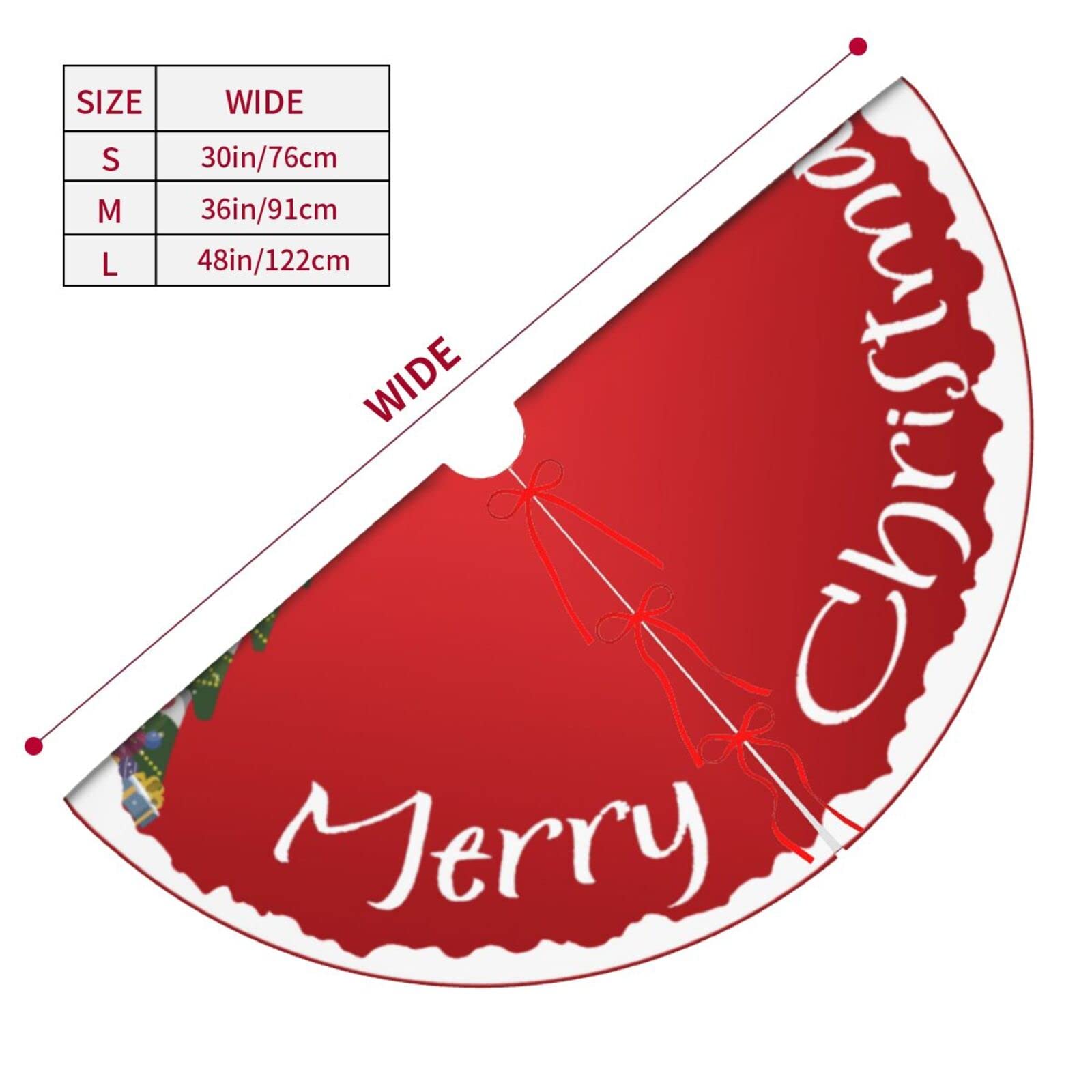 48 Inch Christmas Tree Skirt, Truck Xmas Tree Mat for Christmas Party Home Decor, Merry Christmas Tree Skirts for Christmas Tree Holiday Decorationsā¦