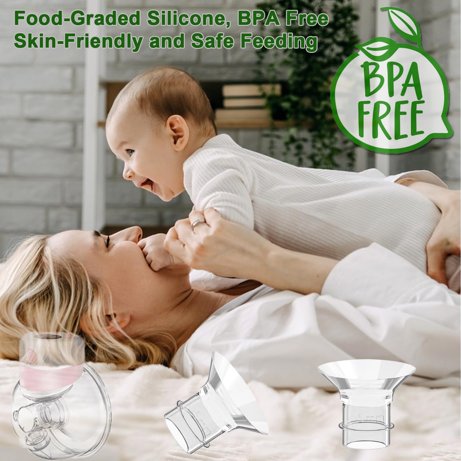 6PCS Silicone Duckbill Valve, Compatible with S9/S12/S9Pro/S12Pro Wearable Breast Pump, Electric Breast Pump Parts Accessories