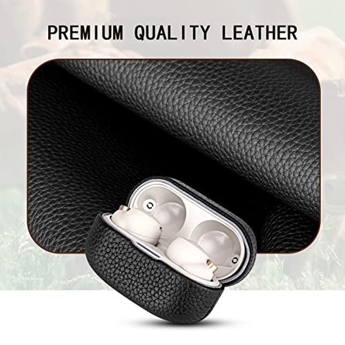 Cover Case for Sony wf-1000xm4 Case,Genuine Leather Case Complete Protection Against Scratches, Bumps, Anti-Shock and Anti-Slip