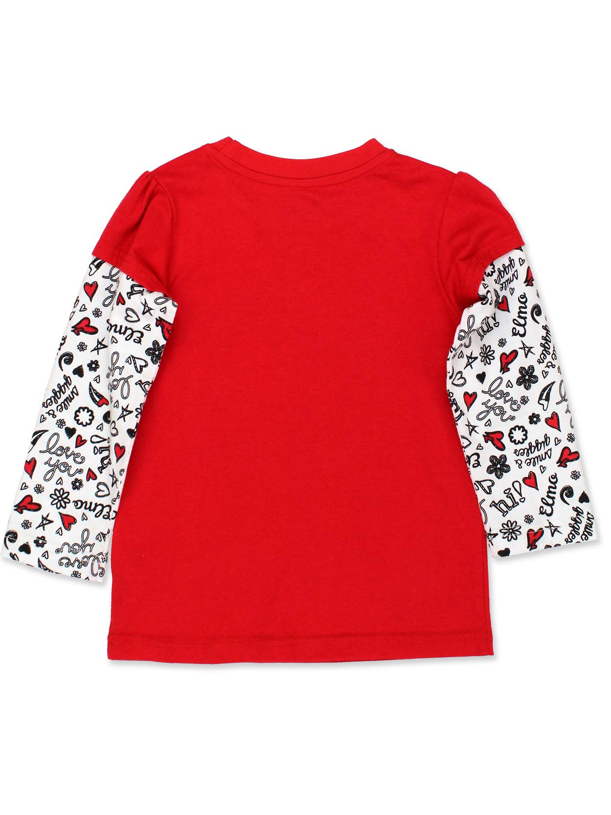 Sesame Street Elmo Girls Long Sleeve Shirt for Infant and Toddler Red